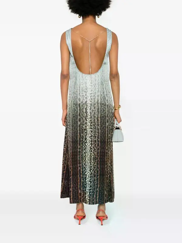Fendi Ff-jacquard Snake Maxi Dress