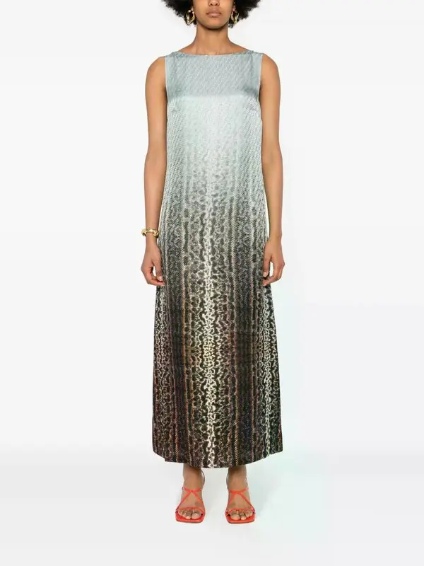 Fendi Ff-jacquard Snake Maxi Dress