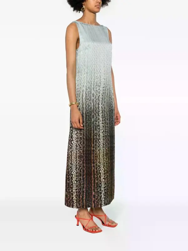Fendi Ff-jacquard Snake Maxi Dress