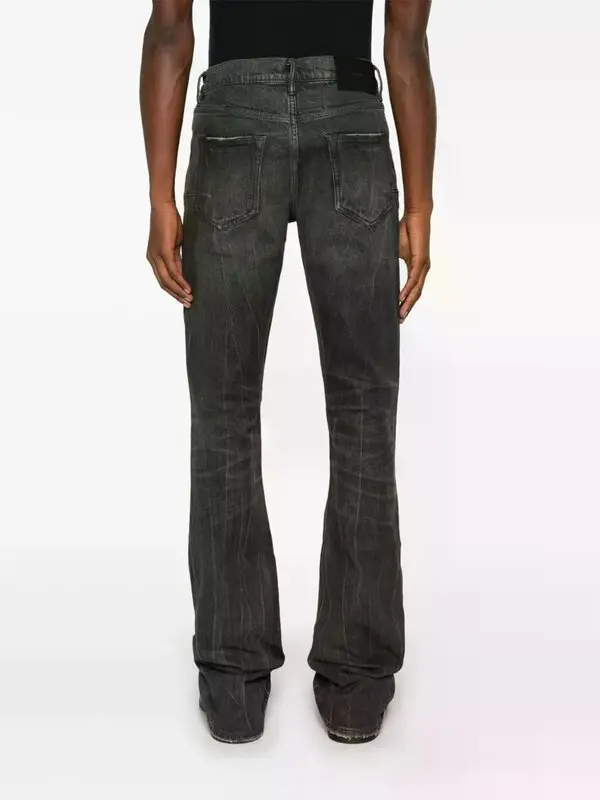 PURPLE BRAND P072 Raw Super Stack Flare Jeans