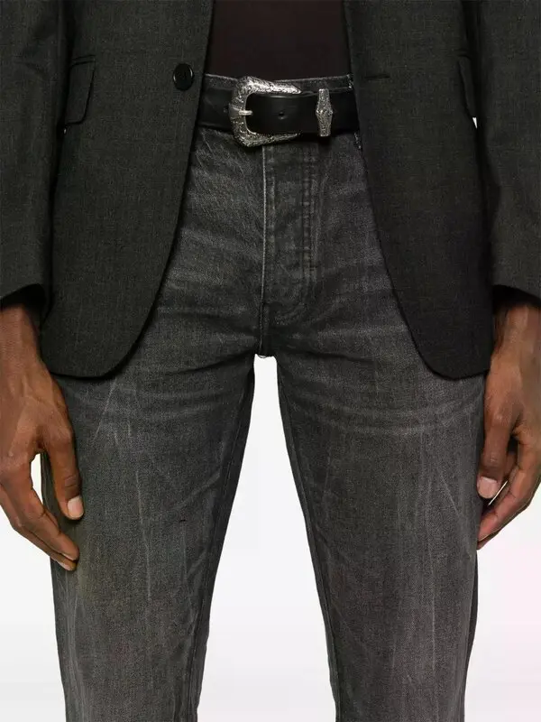 PURPLE BRAND P072 Raw Super Stack Flare Jeans