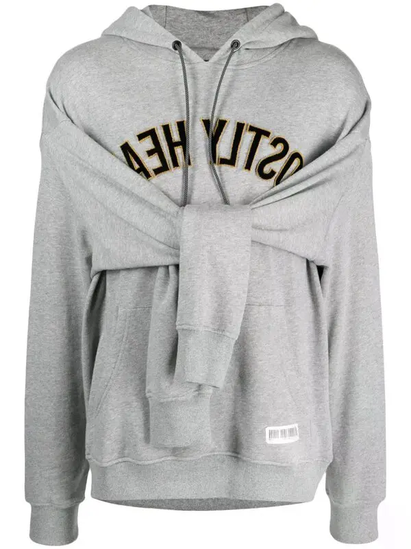 MOSTLY HEARD RARELY SEEN Logo-print Cotton Hoodie - Grey