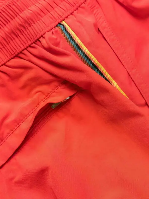 Paul Smith Stripe-detail Swim Shorts - Red