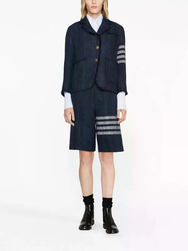 Thom Browne Four Bar Stripe Tweed Blazer