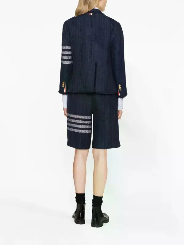 Thom Browne Four Bar Stripe Tweed Blazer