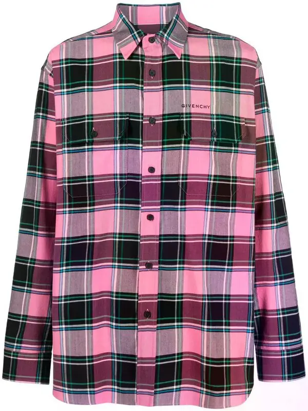 Givenchy Plaid-check Pattern Shirt