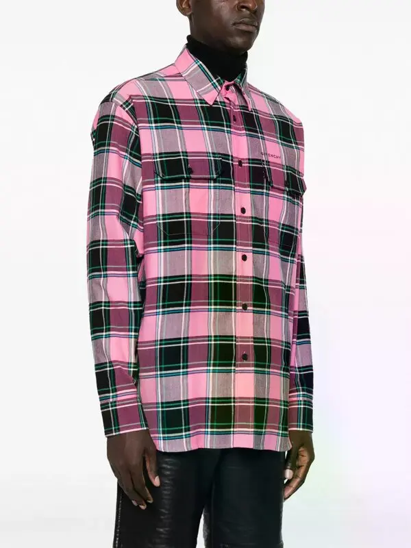 Givenchy Plaid-check Pattern Shirt
