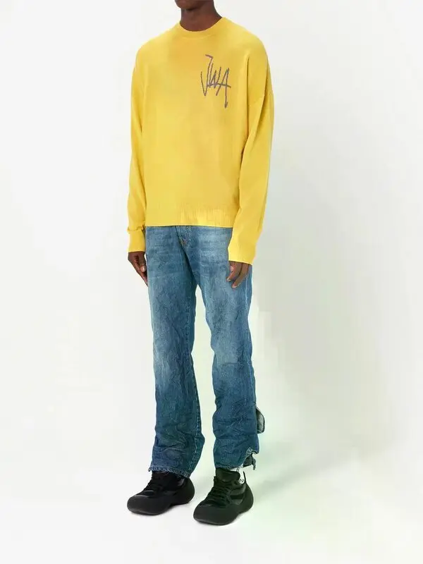 JW Anderson Logo-intarsia Merino-wool Jumper