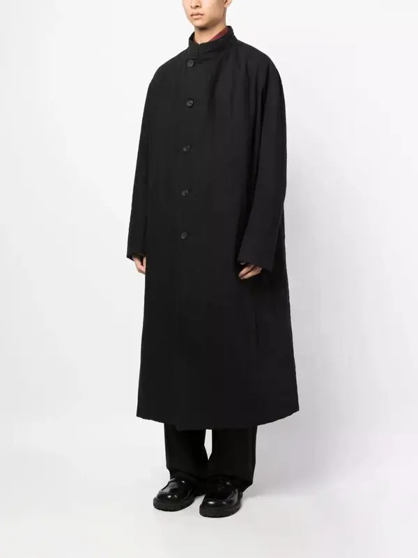 Yohji Yamamoto Single-breasted Drop-shoulder Coat
