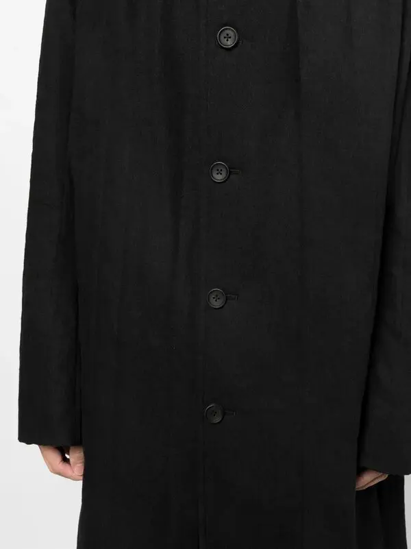 Yohji Yamamoto Single-breasted Drop-shoulder Coat