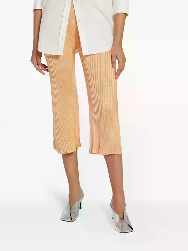 JIL SANDER Ribbed-panel Cropped Trousers