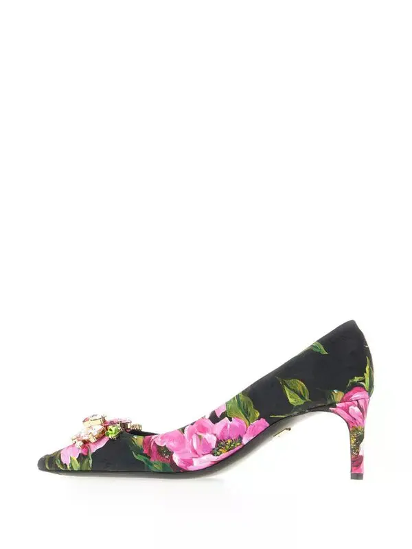 Dolce & Gabbana Floral-print Pumps - Pink