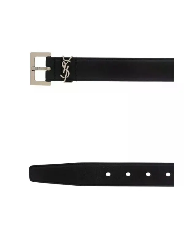 Saint Laurent Logo-plaque Belt