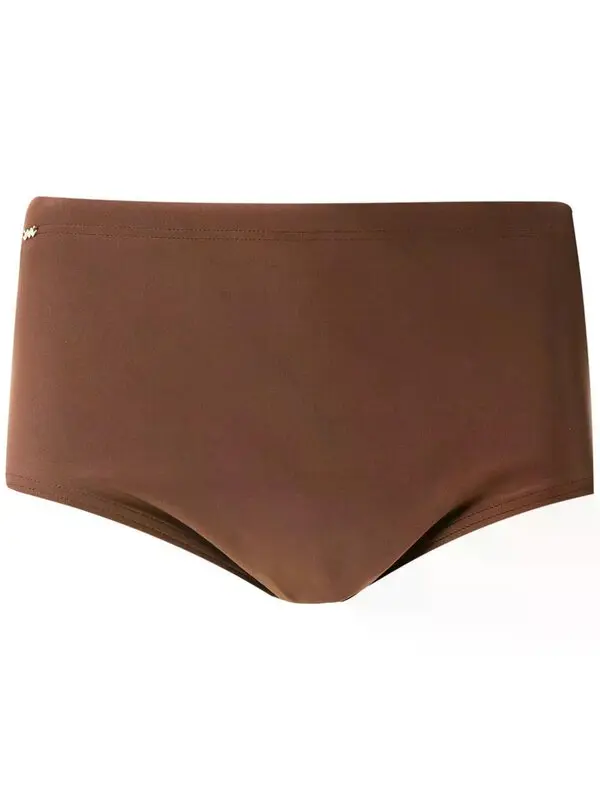 AMIR SLAMA Plain Swim Trunks - Brown