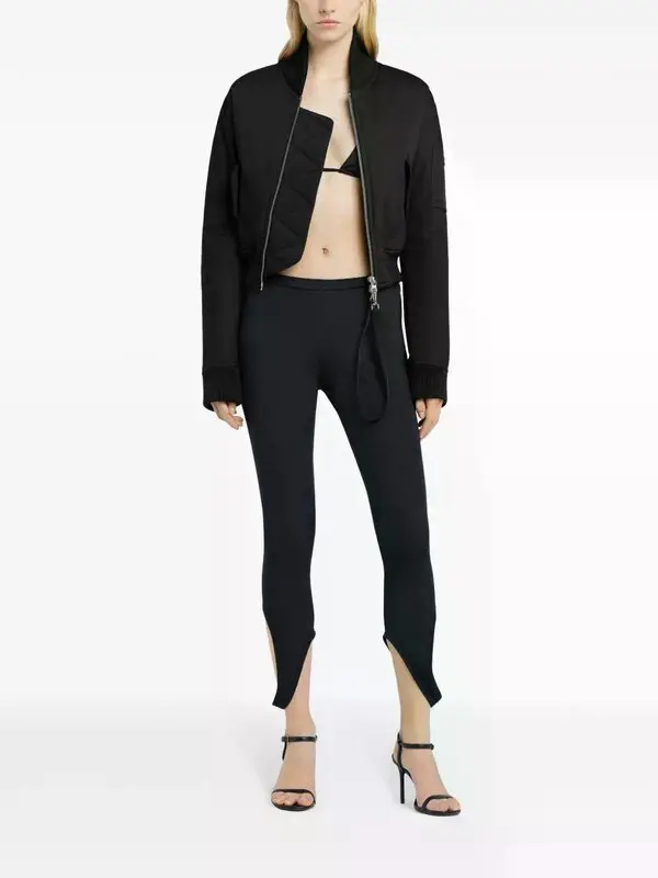 COURREGES Cropped Bomber Jacket - Black