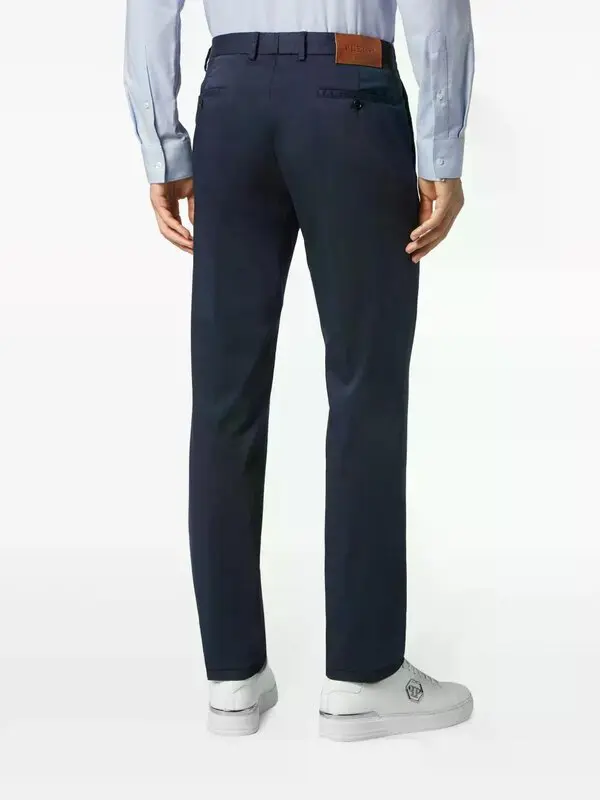 Philipp Plein Mid-rise Slim-fit Chinos - Blue