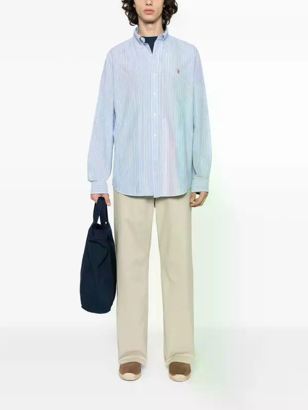 Polo Ralph Lauren Striped Cotton Shirt - Blue