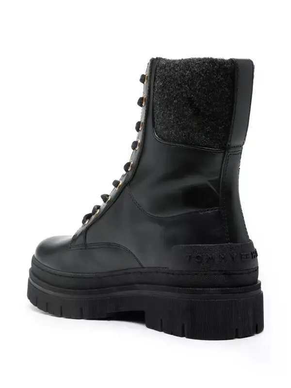 Tommy Hilfiger Felted Leather Ankle Boots