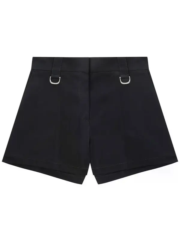 Off-White Pressed-crease Cotton Mini Shorts