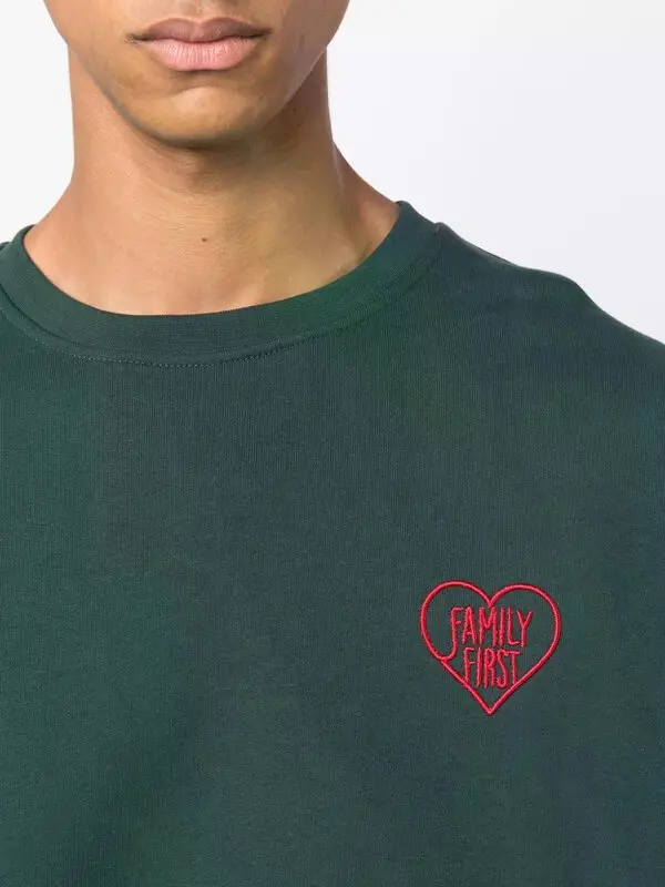 FAMILY FIRST Logo-embroidered Cotton Sweatshirt
