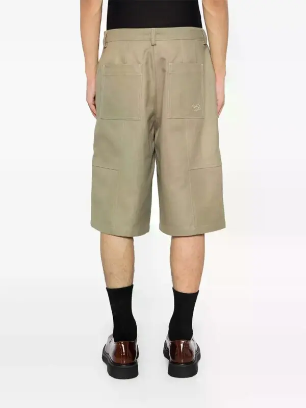 Maison Kitsuné Embroidered Logo Cotton Shorts