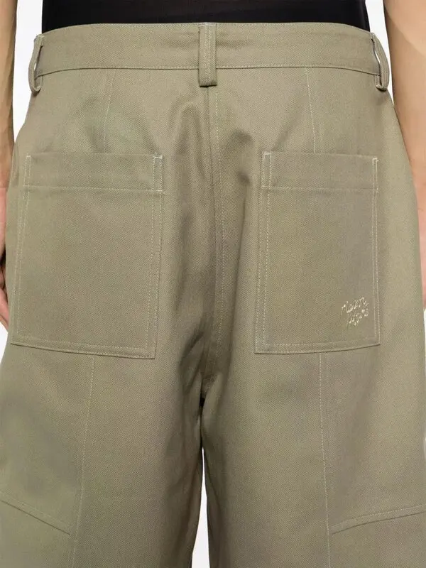 Maison Kitsuné Embroidered Logo Cotton Shorts