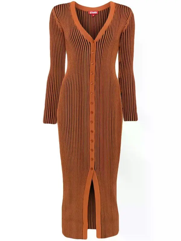 Staud Shoko Dress - Brown