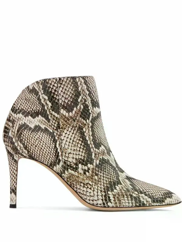 GIUSEPPE ZANOTTI Tysha Snakeskin-effect Ankle Boots