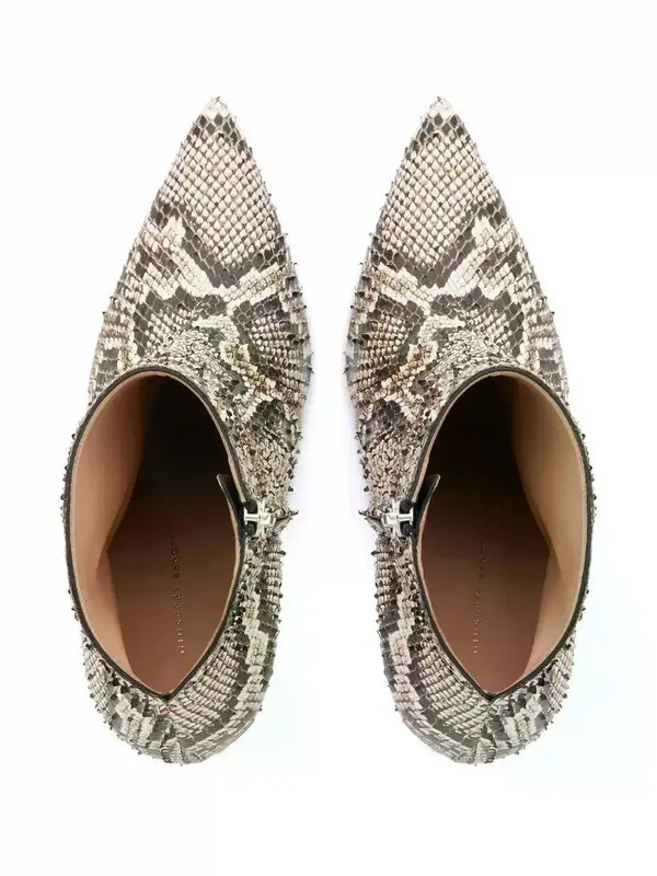GIUSEPPE ZANOTTI Tysha Snakeskin-effect Ankle Boots