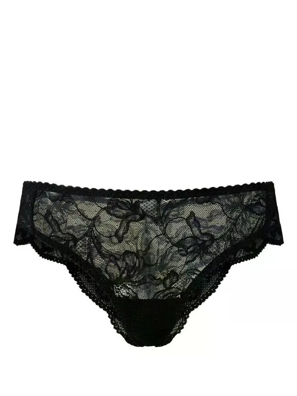 TWINSET Lace Brazilian Briefs - Black