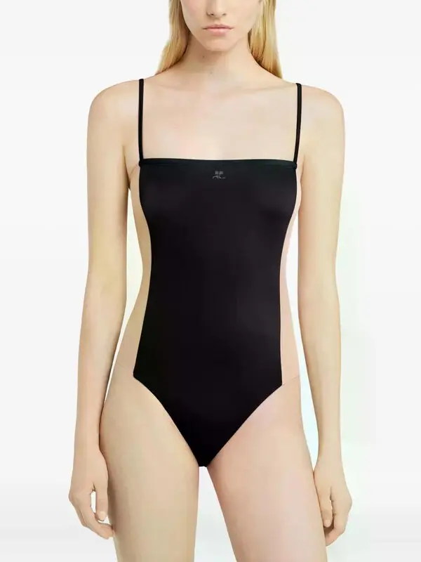 COURREGES Illusion Swimsuit - Black
