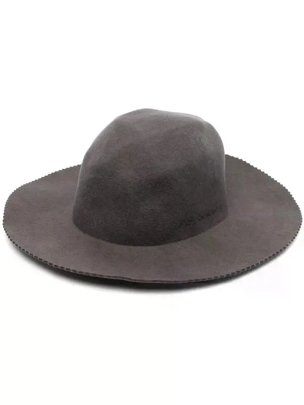 WHITE MOUNTAINEERING Scallop-edge Fedora Hat - Brown