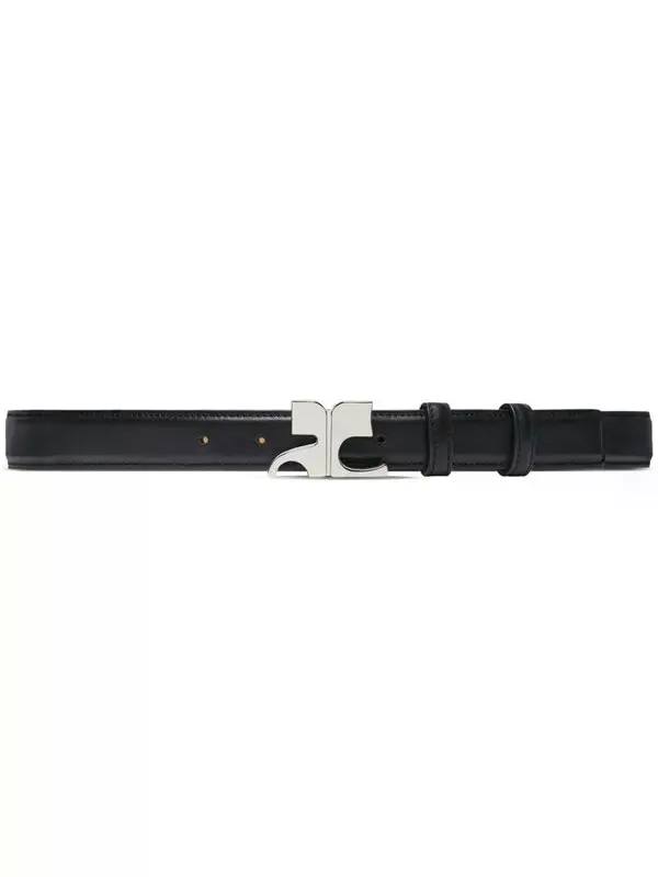 COURREGES Leather Belt - Black