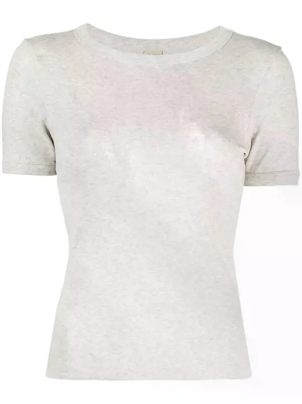 FLORE FLORE Round-neck Cotton T-shirt - Grey