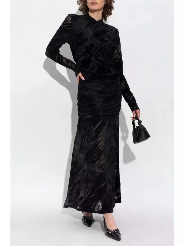 GESTUZ Long-sleeved Ankle-length Dress