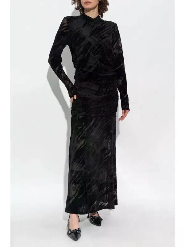 GESTUZ Long-sleeved Ankle-length Dress