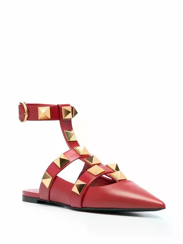 Valentino Garavani Roman Stud Pumps - Red