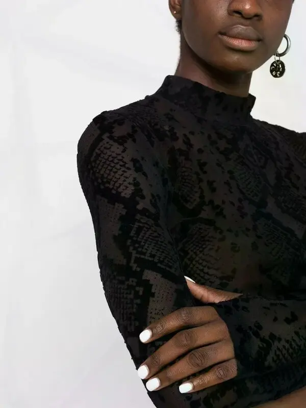 Philipp Plein Geometric Print Cropped Top