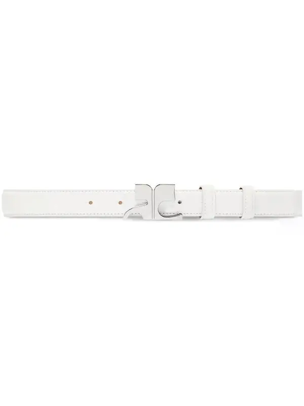 COURREGES Leather Belt - White