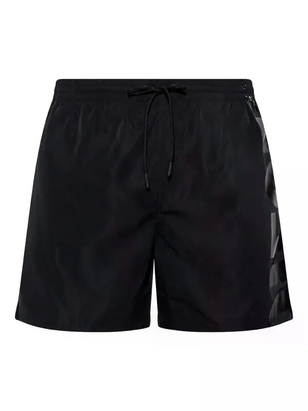 DIESEL® Logo-print Swim Shorts - Black