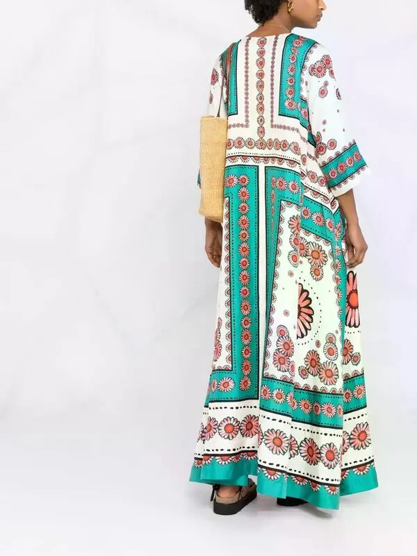 La DoubleJ Muumuu Floral-print Dress - Green