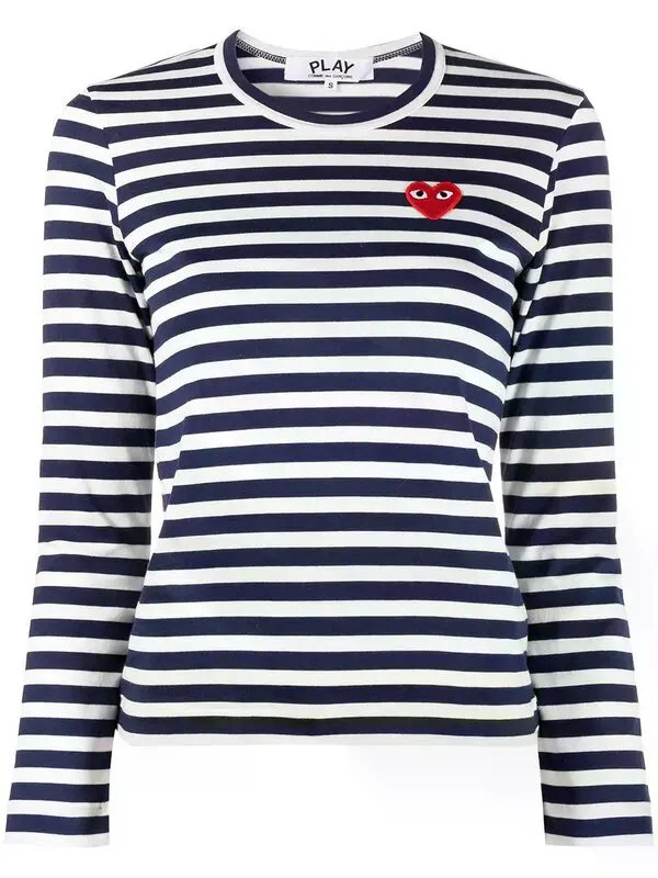 Play Comme Des Garcon Striped Long-sleeve T-shirt