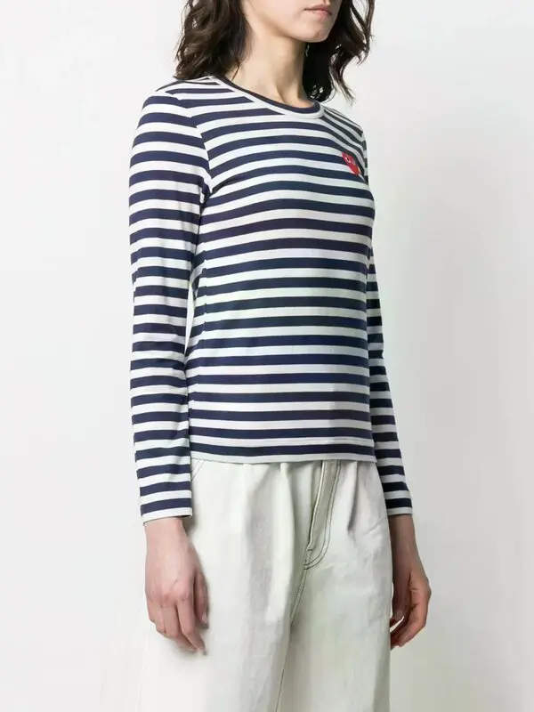 Play Comme Des Garcon Striped Long-sleeve T-shirt