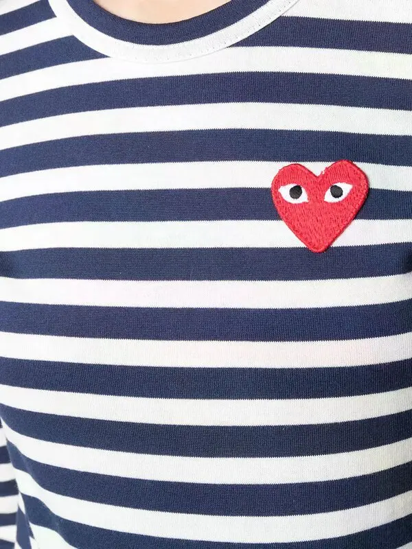 Play Comme Des Garcon Striped Long-sleeve T-shirt
