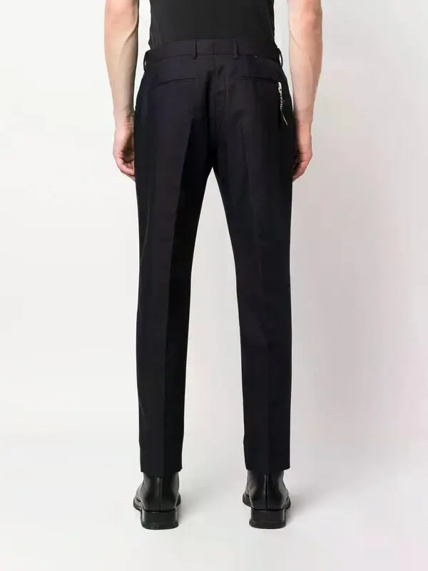 PT TORINO Straight-leg Tailored Trousers - Blue