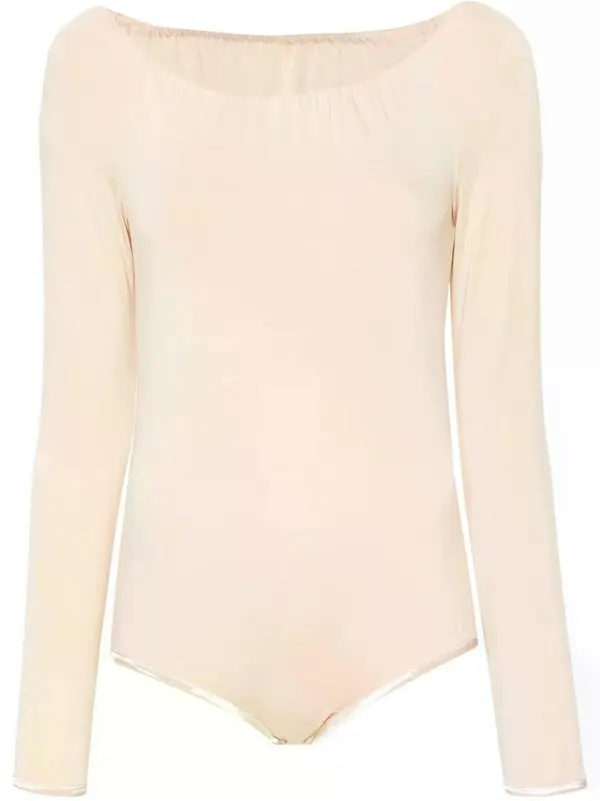 IOANA CIOLACU Off-shoulder Long-sleeve Bodysuit - Neutrals