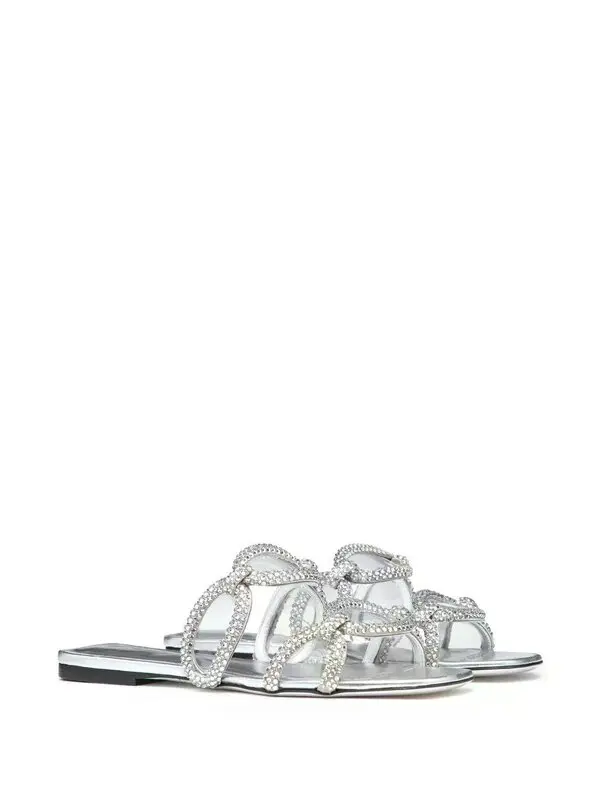 Valentino Garavani Chain 1967 Crystal-embellished Sandals