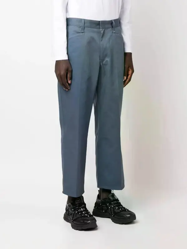 NEIGHBORHOOD Logo-patch Wide-leg Trousers - Blue