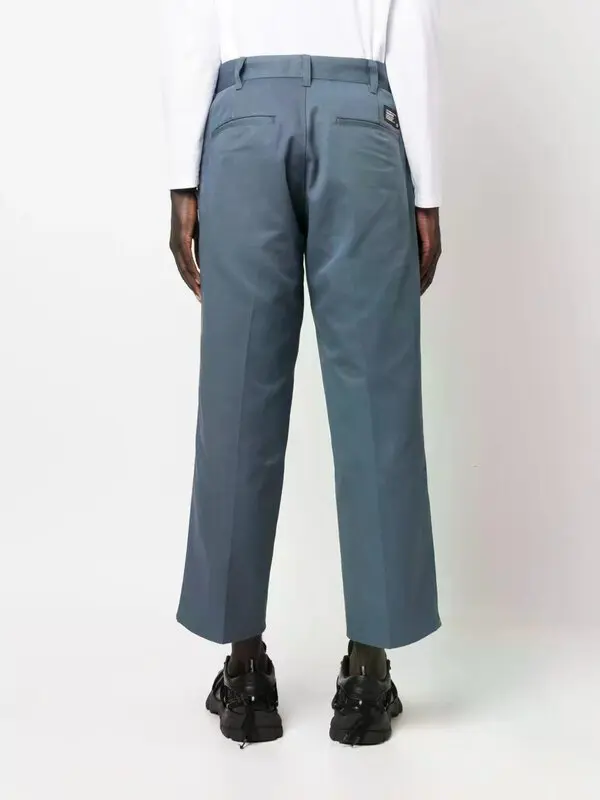 NEIGHBORHOOD Logo-patch Wide-leg Trousers - Blue