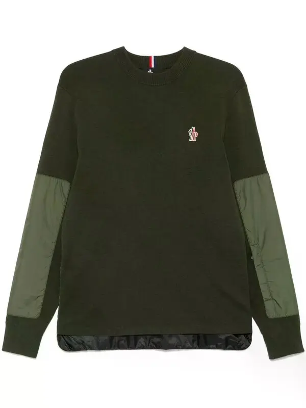 Moncler Logo-patch Crew Neck Sweater